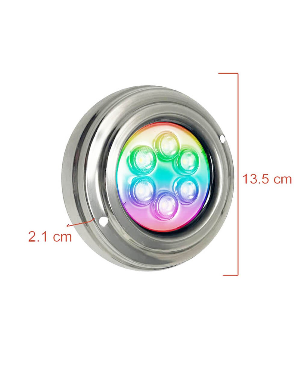 Lámpara LED RGB Sumergible 18W 12V IP68 Acero Inoxidable 316- 3 AÑOS DE ...