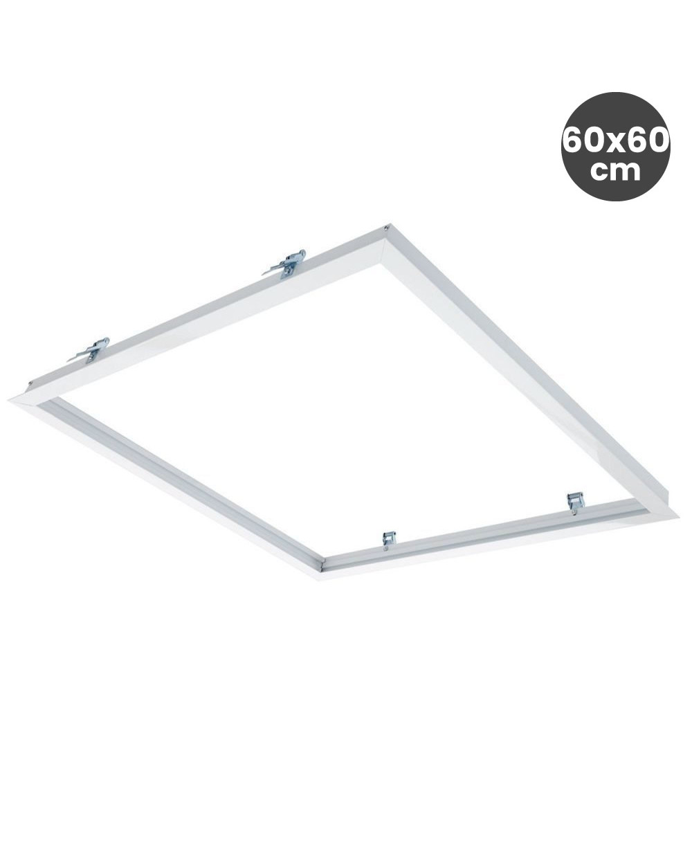 Marco para empotrar Panel LED de 60x60 cm color Blanco- 3 años de garantia