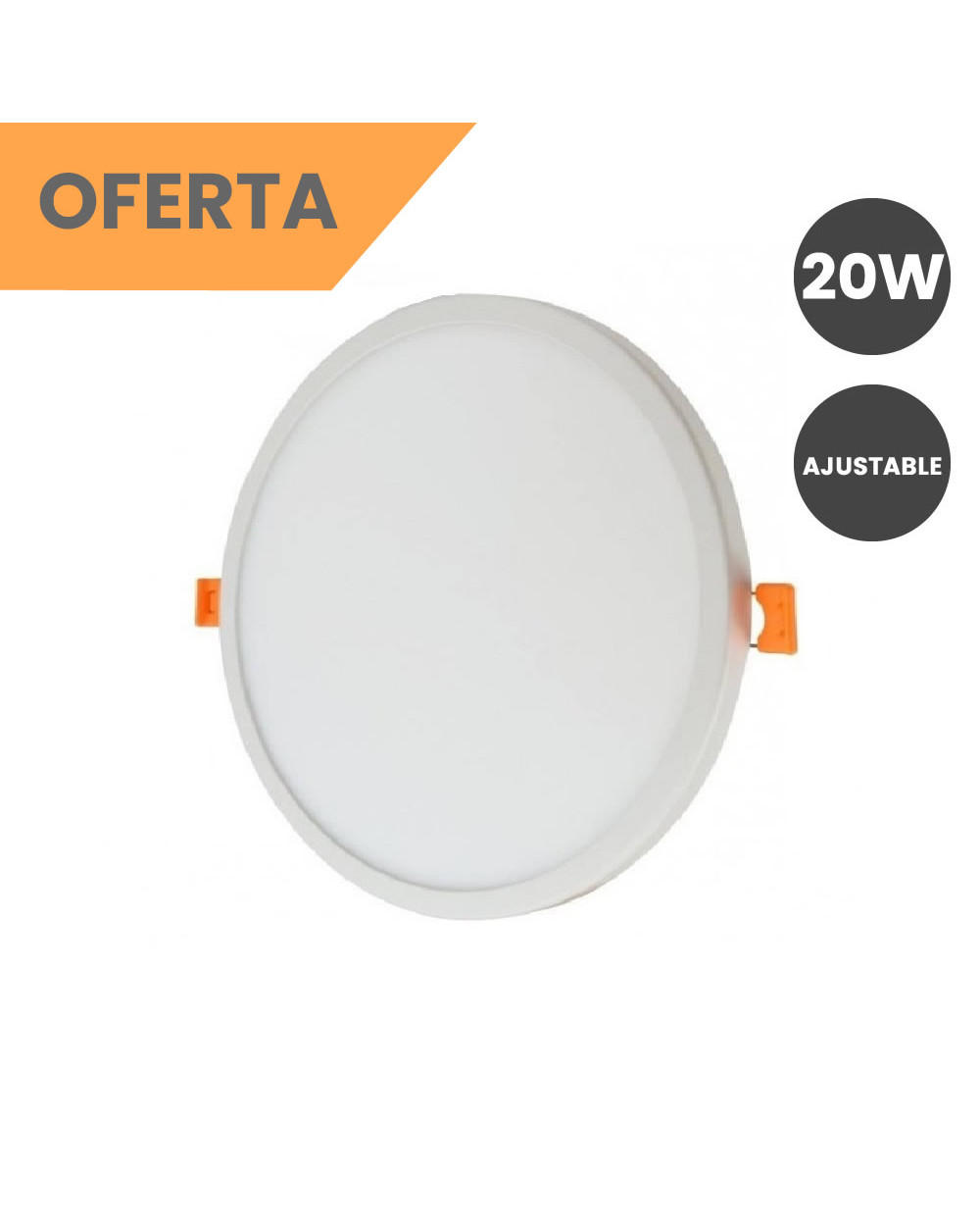 Placa LED Slim Circular Downlight 20W AJUSTABLE