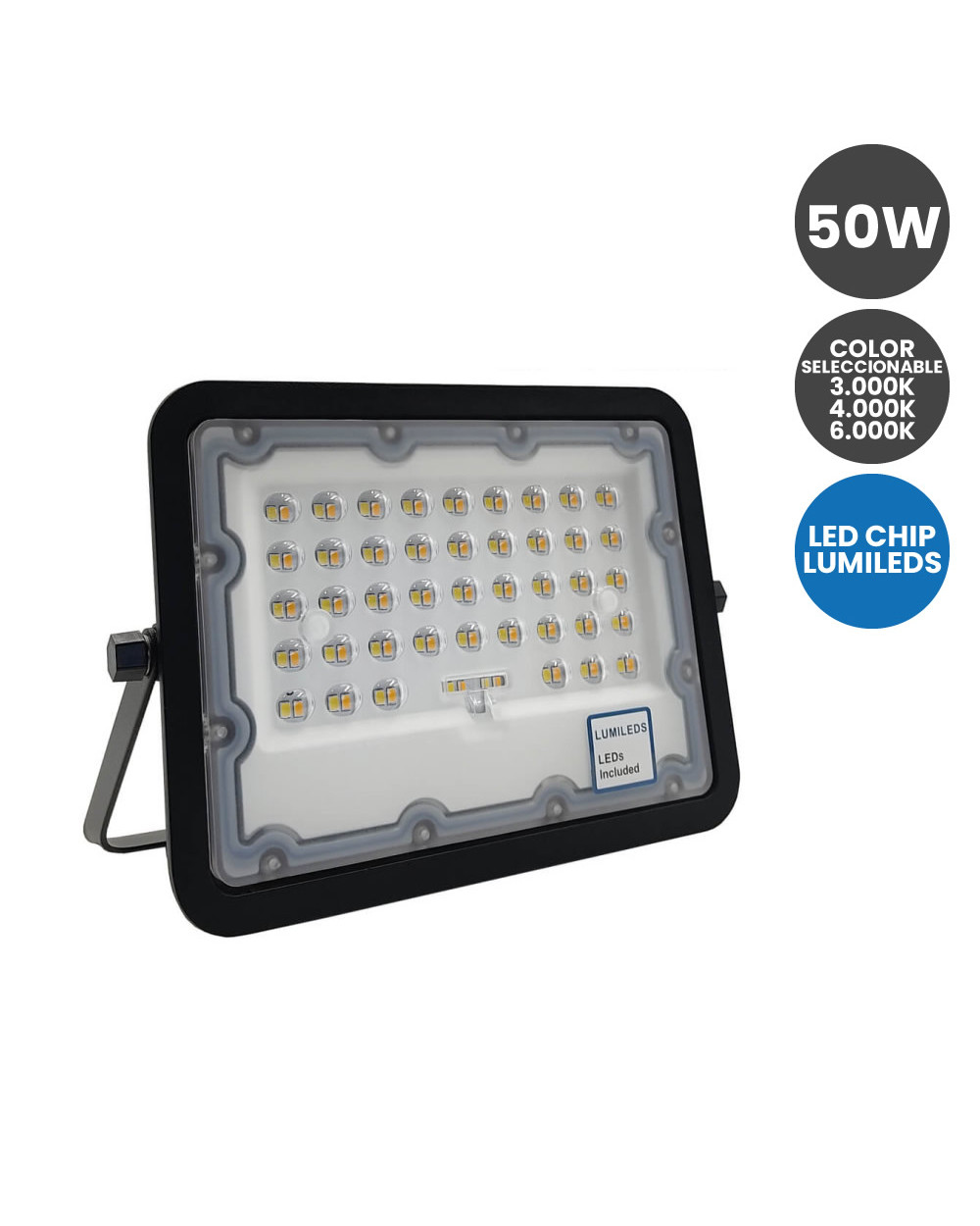 Foco Proyector LED 50W Color Seleccionable Chip Lumileds